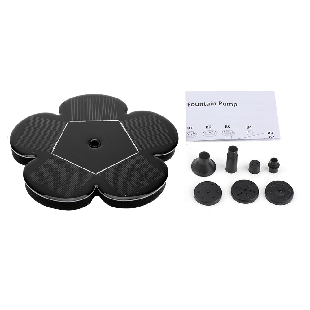 Solar Powered Birdbath Fountain Snow Flake Floating Water Pump for Garden Backyard Outdoor ...