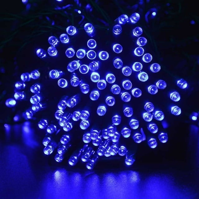 Solar Powered Blue 200 LEDs String Fairy Tree Light Outdoor Wedding ...