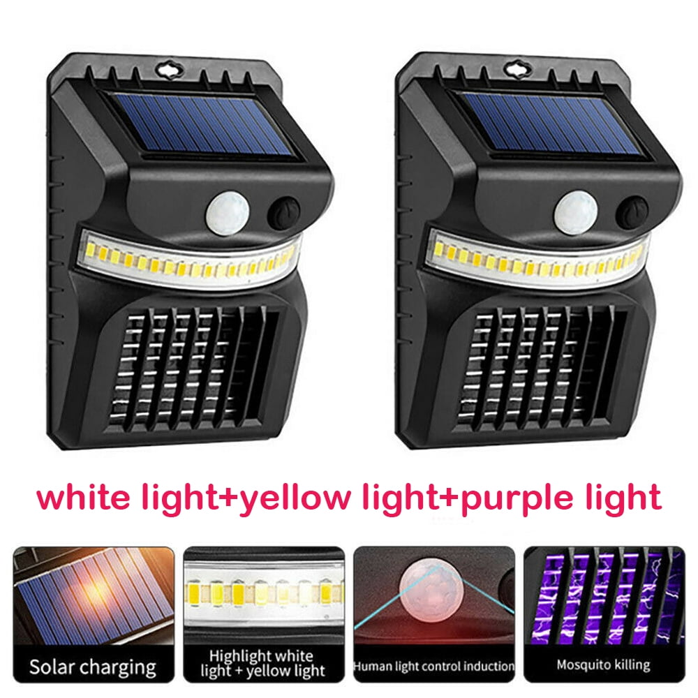Solar Powered Bug Zapper Wall Lamp,Outdoor Electric Mosquito,Killer ...