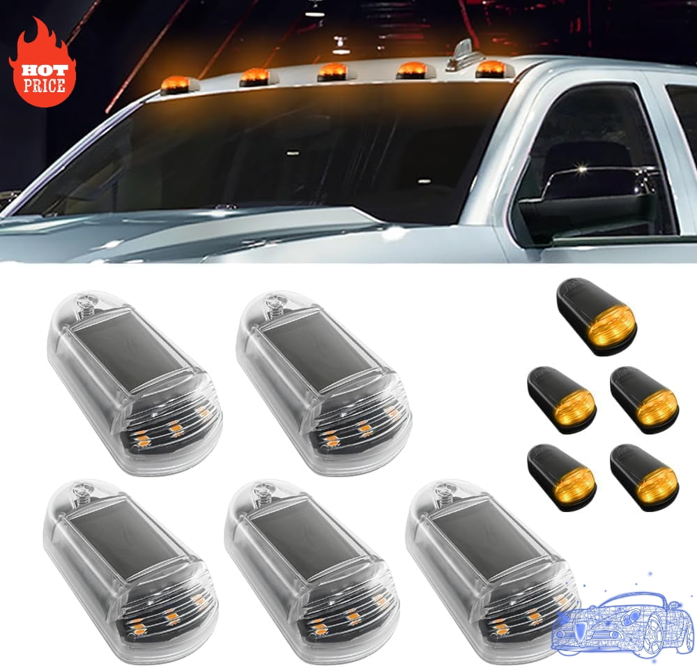 Solar Powered Cab Lights, 2025 Upgraded No Drill Cab Lights, IP68 ...