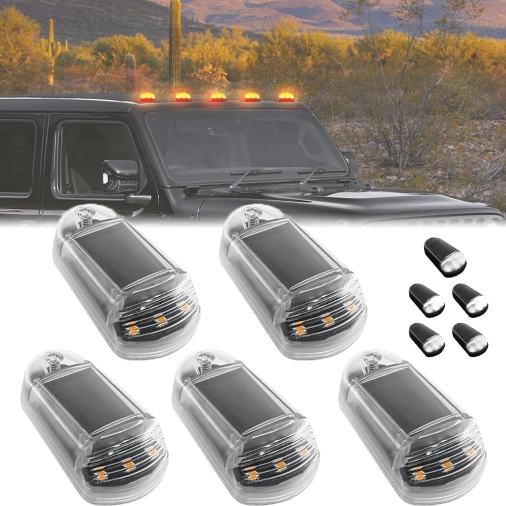 Solar Powered Cab Lights, No Drill Solar Powered Cab Lights, Wireless ...