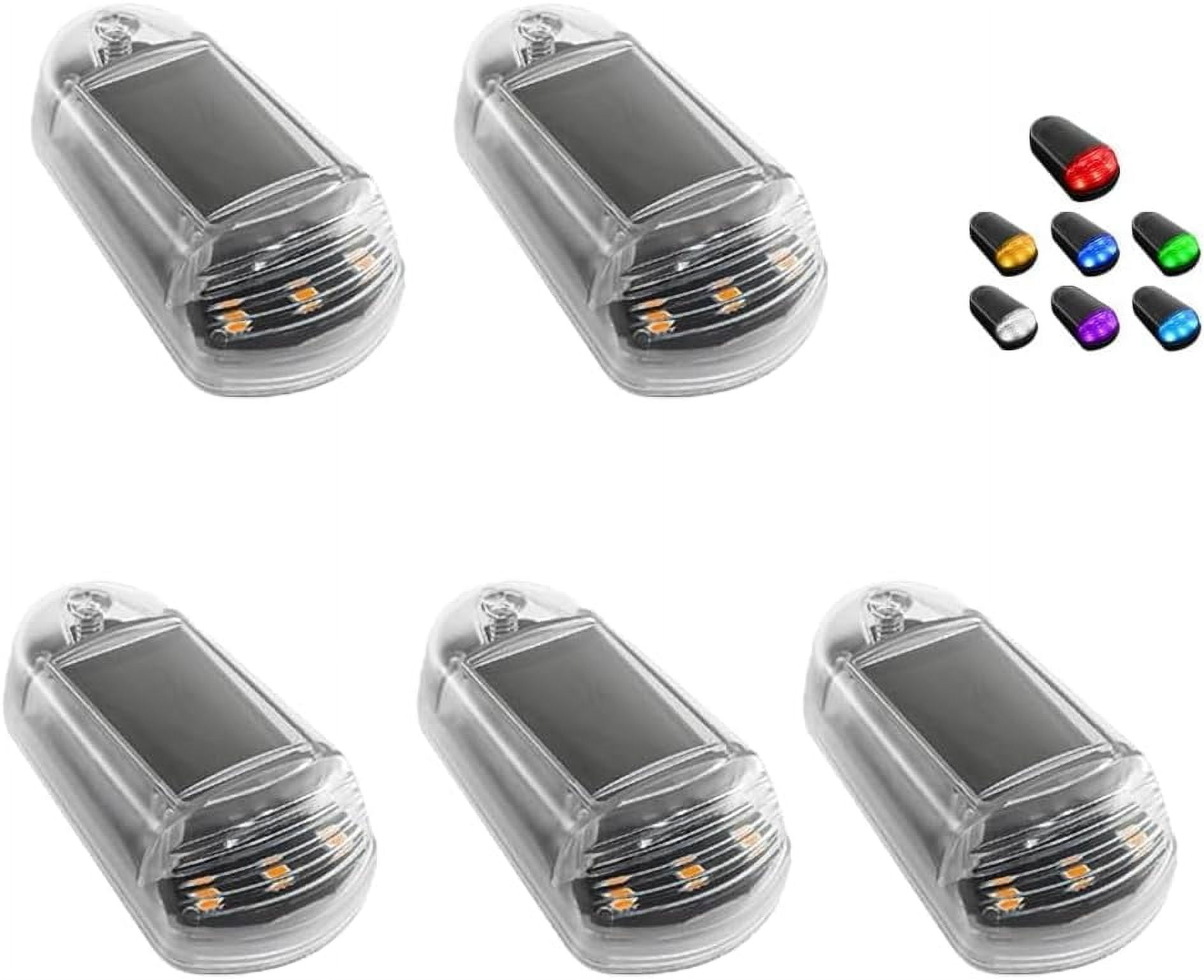 Solar Powered Cab Lights, No Drill Solar Powered Cab Lights, Wireless Solar LED Pilot Light, Car ...