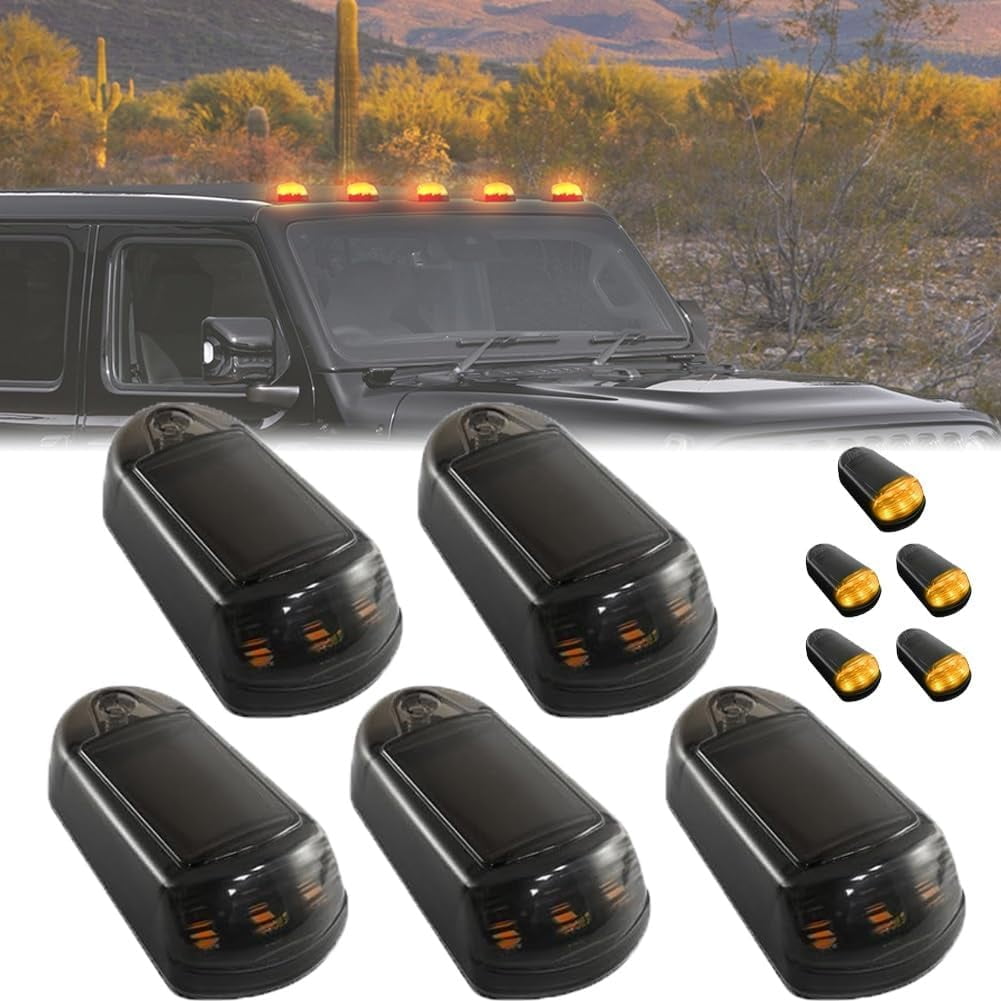 Solar Powered Cab Lights, No Drill Solar Powered Cab Lights, Wireless ...