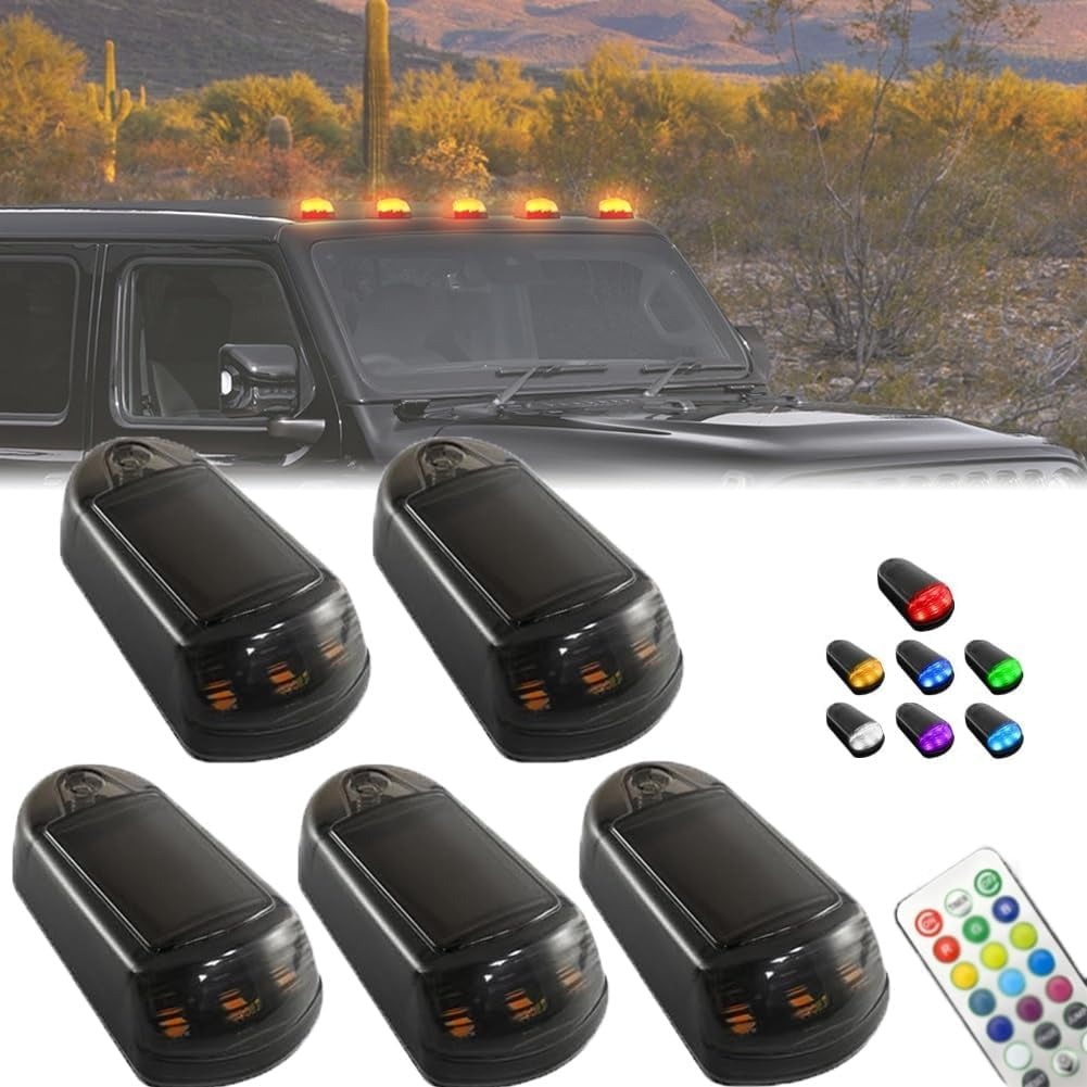Solar Powered Cab Lights, No Drill Solar Powered Cab Lights, Wireless ...