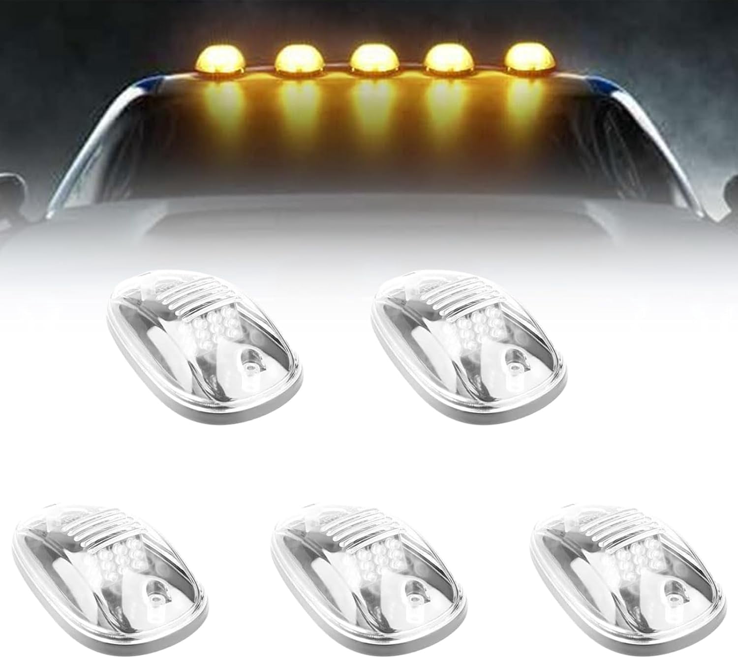 Solar Powered Cab Lights,No Drill Cab Lights,Solar Cab Lights for Truck ...