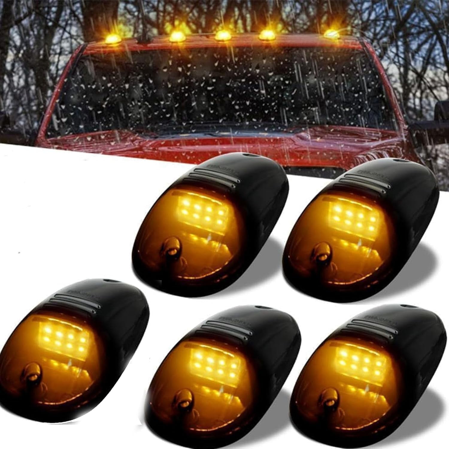 Solar Powered Cab Lights,Upgraded Wireless Cab Lights for Truck,Solar ...