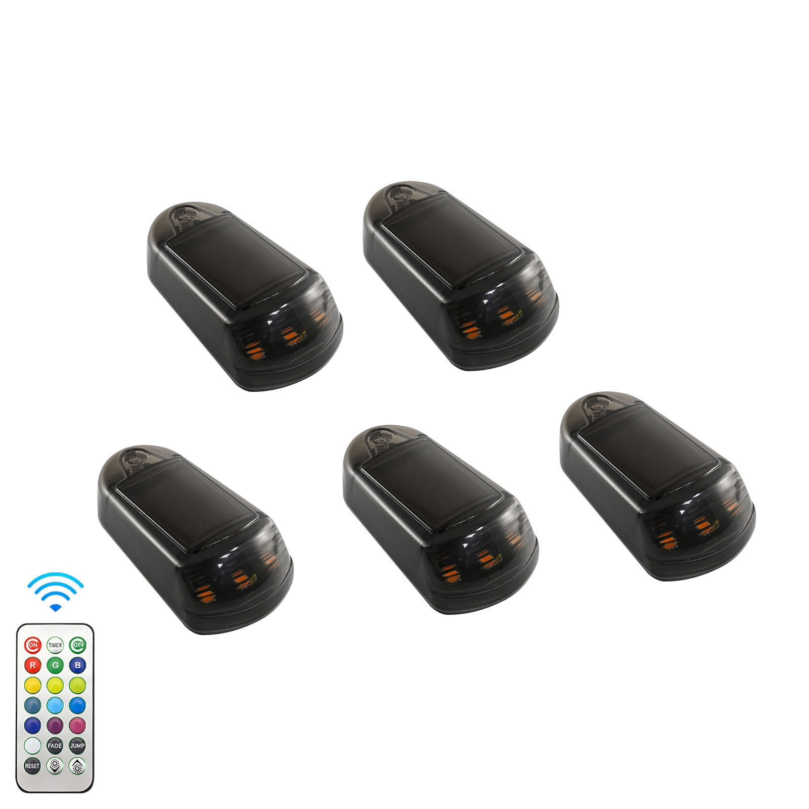 Solar Powered Cab Lights Wireless 7 Colors App Control Vibration Sensor ...