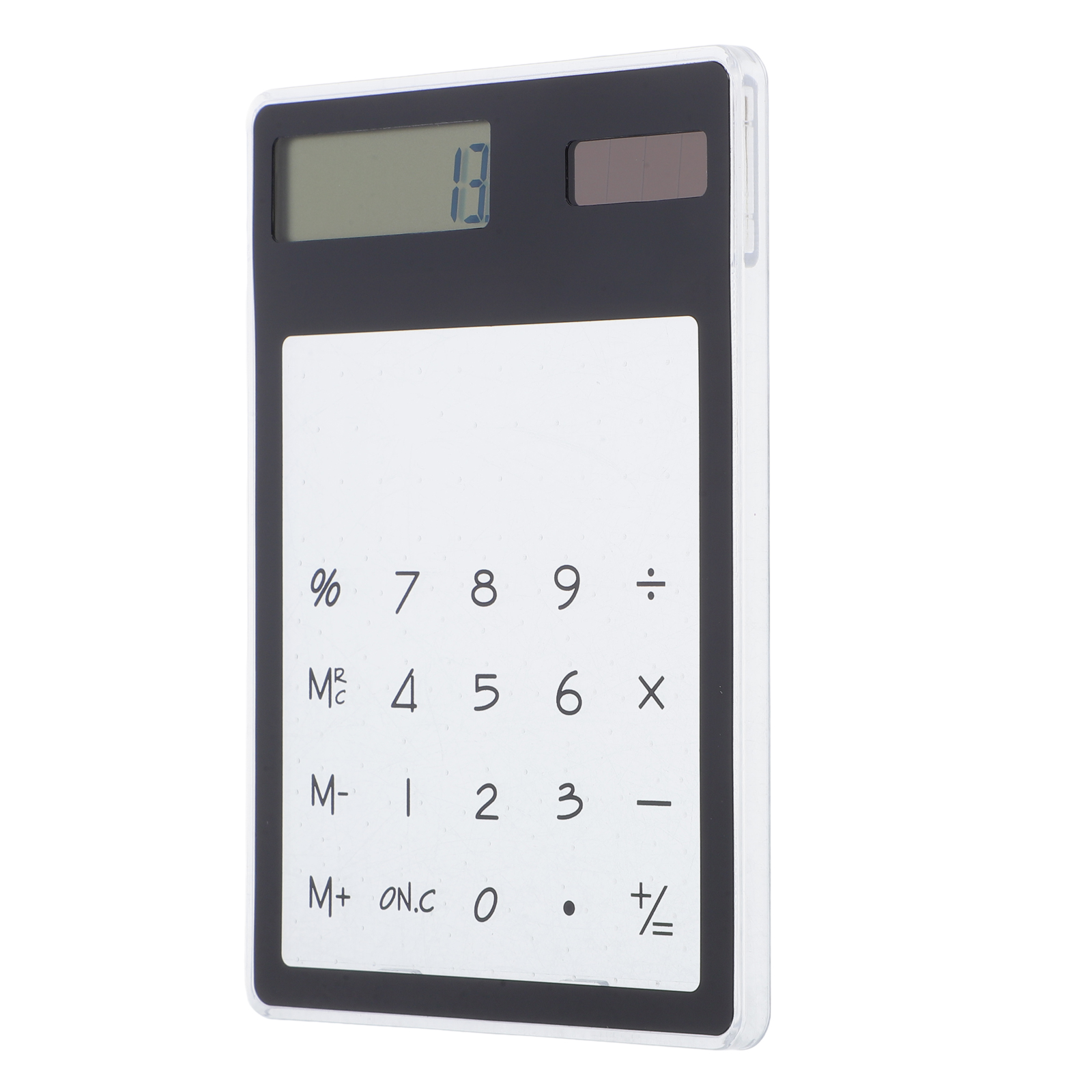 Solar Powered Calculator Small Buttons Ultra Thin Charger Student Black ...