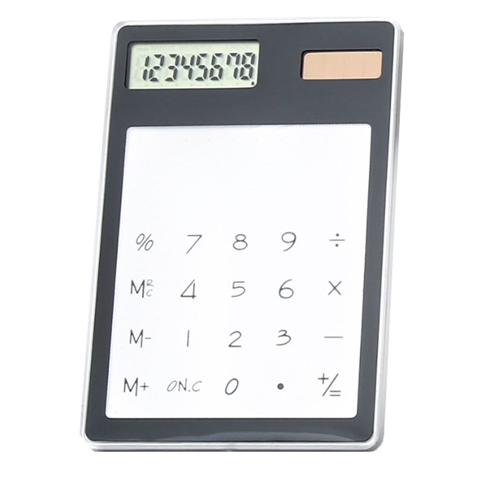 Solar Powered Calculator Touch Screen 8 Digit LCD Display Portable ...