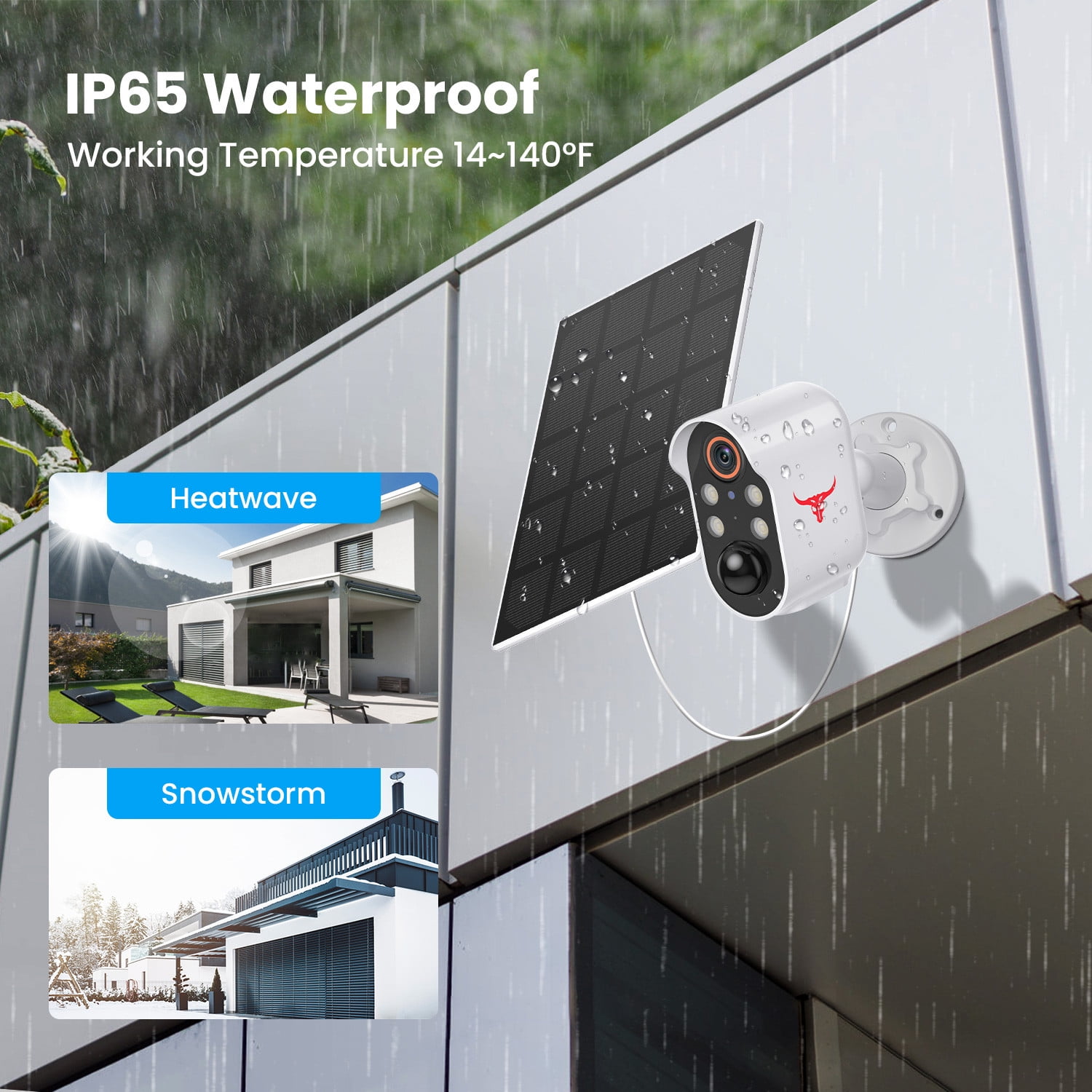 Solar Powered Camera 1080P High-definition Intelligent Camera ...