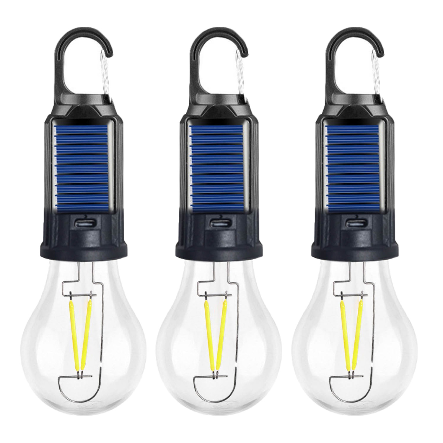 Solar-Powered Camping Light, Rechargeable Camping Light, Garden ...