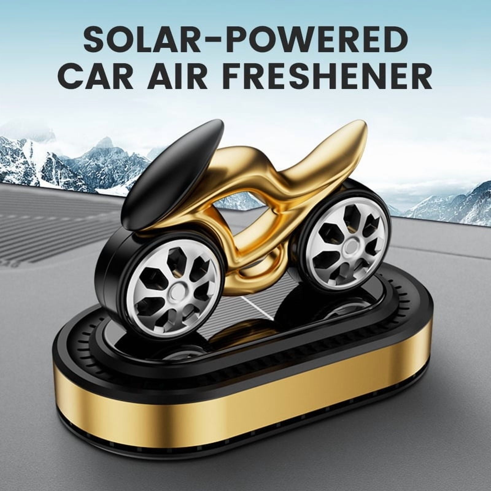 Solar Powered Car Air Freshener | Rotating Motorcycle Design | Breeze ...