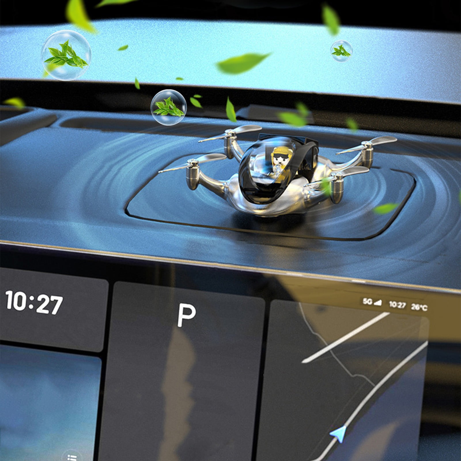 Solar-Powered Car Aromatherapy Airplane, Eco-Friendly Auto Air ...