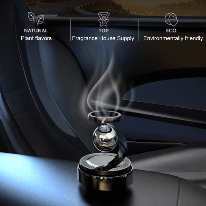 Solar Powered Car Aromatherapy Diffuser Rotating Fragrance Dispenser ...