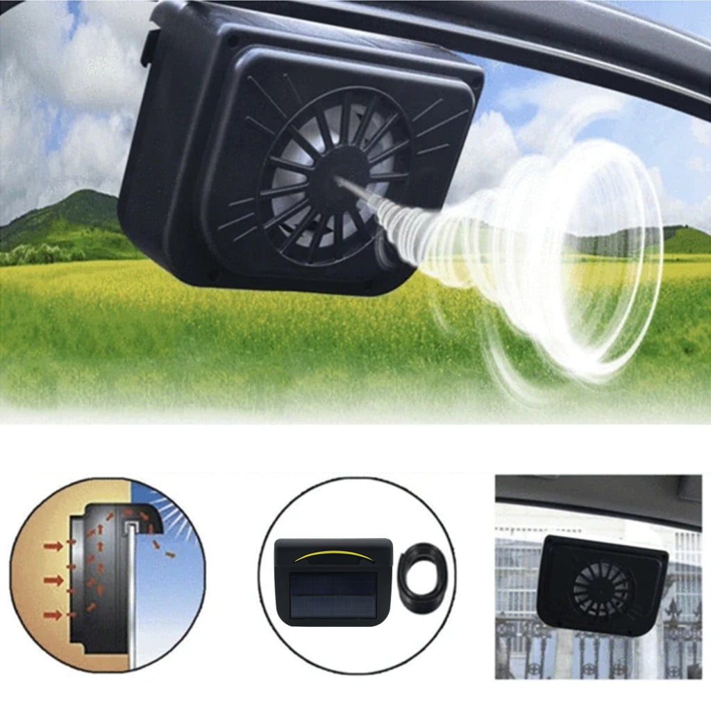 Solar Powered Car Auto Fan | Automatic Cooling Ventilation System ...