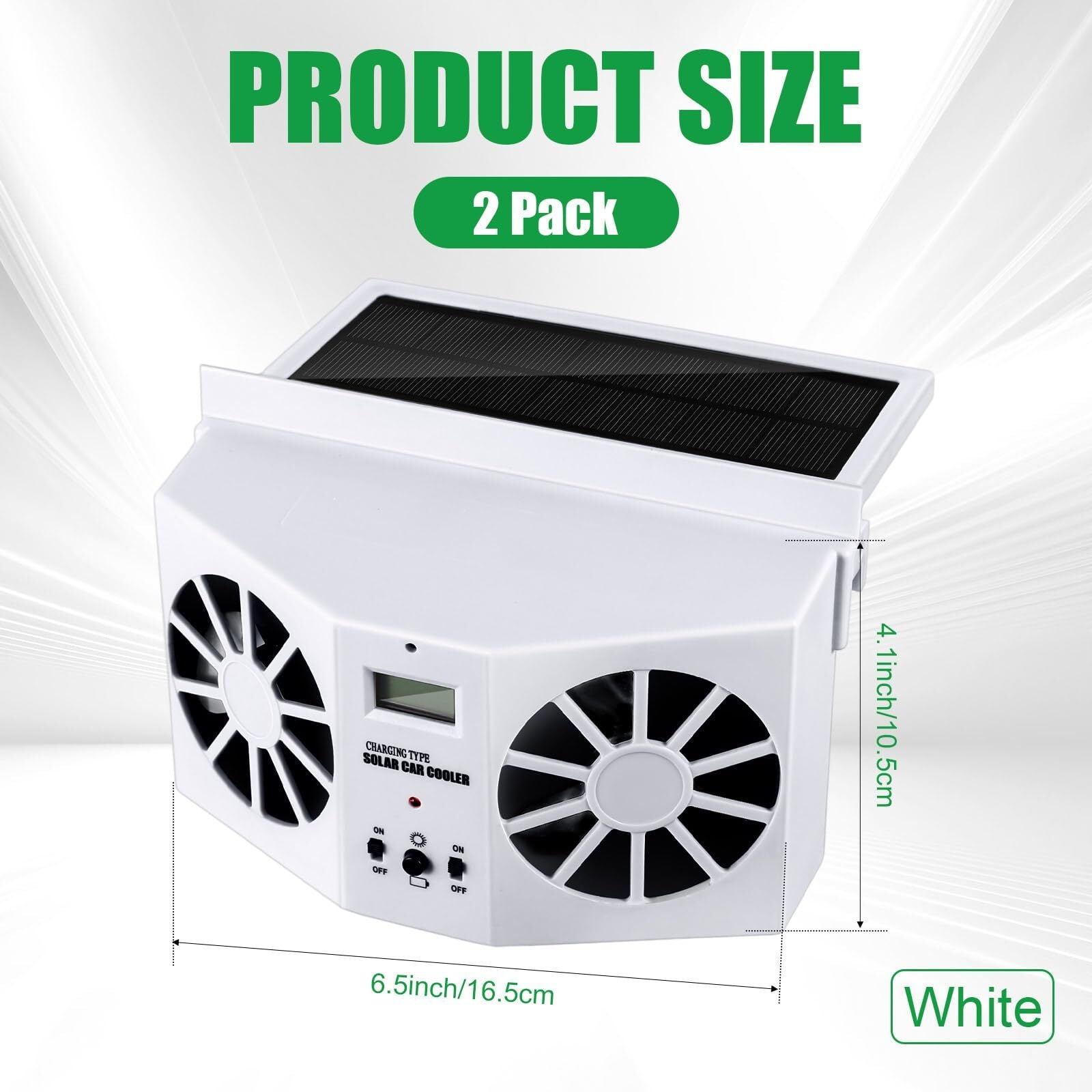 Solar Powered Car Exhaust Fan 3 Fans Car Window 4500 RPM Air Vent Radiator Solar Energy Cooling ...