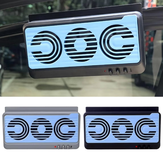 Solar Powered Car Exhaust Fan Portable, Auto Window Ventilation Cooler ...
