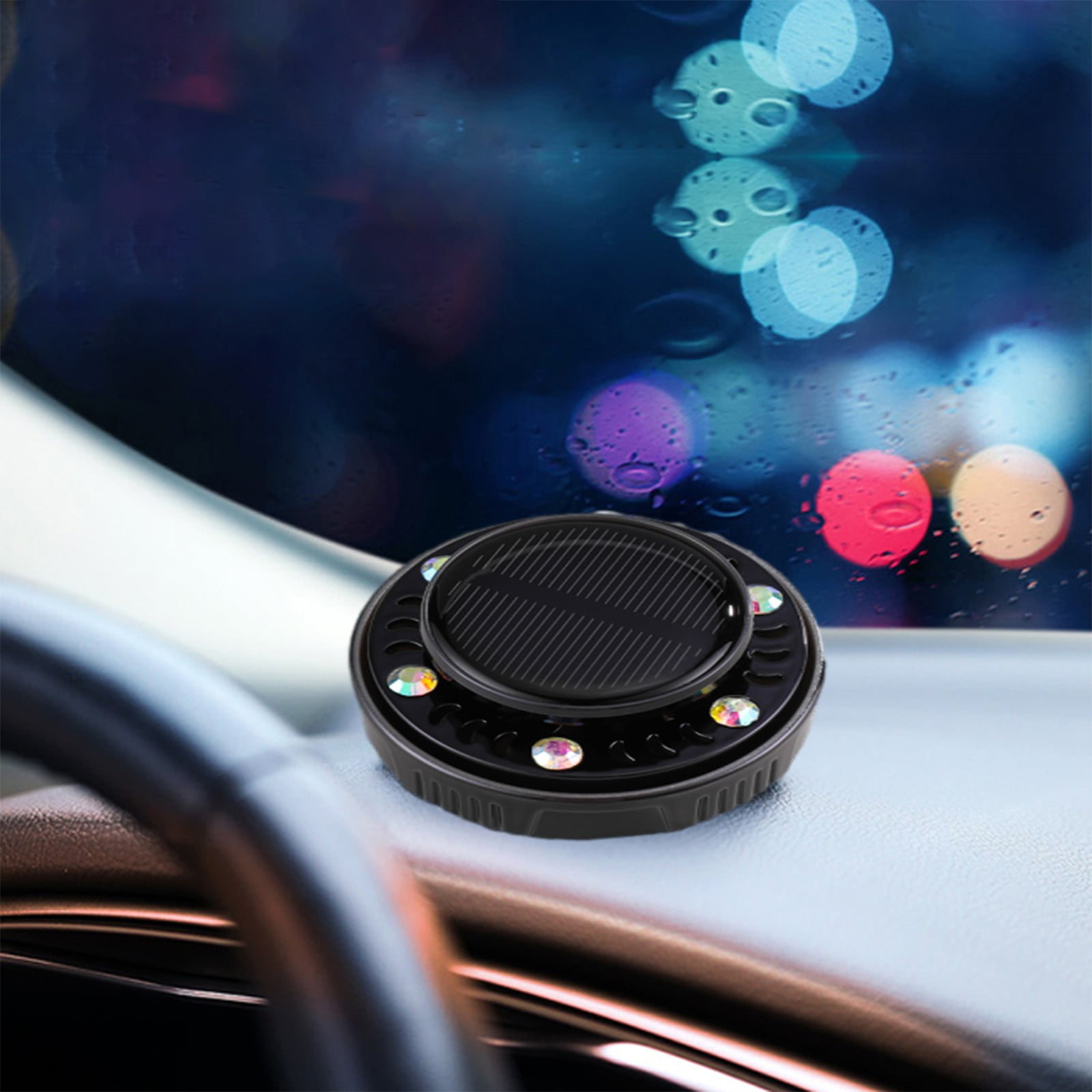 Solar Powered Car Mounted Aromatherapy Sun Powered Rotating Aromatherapy Long Lasting Light