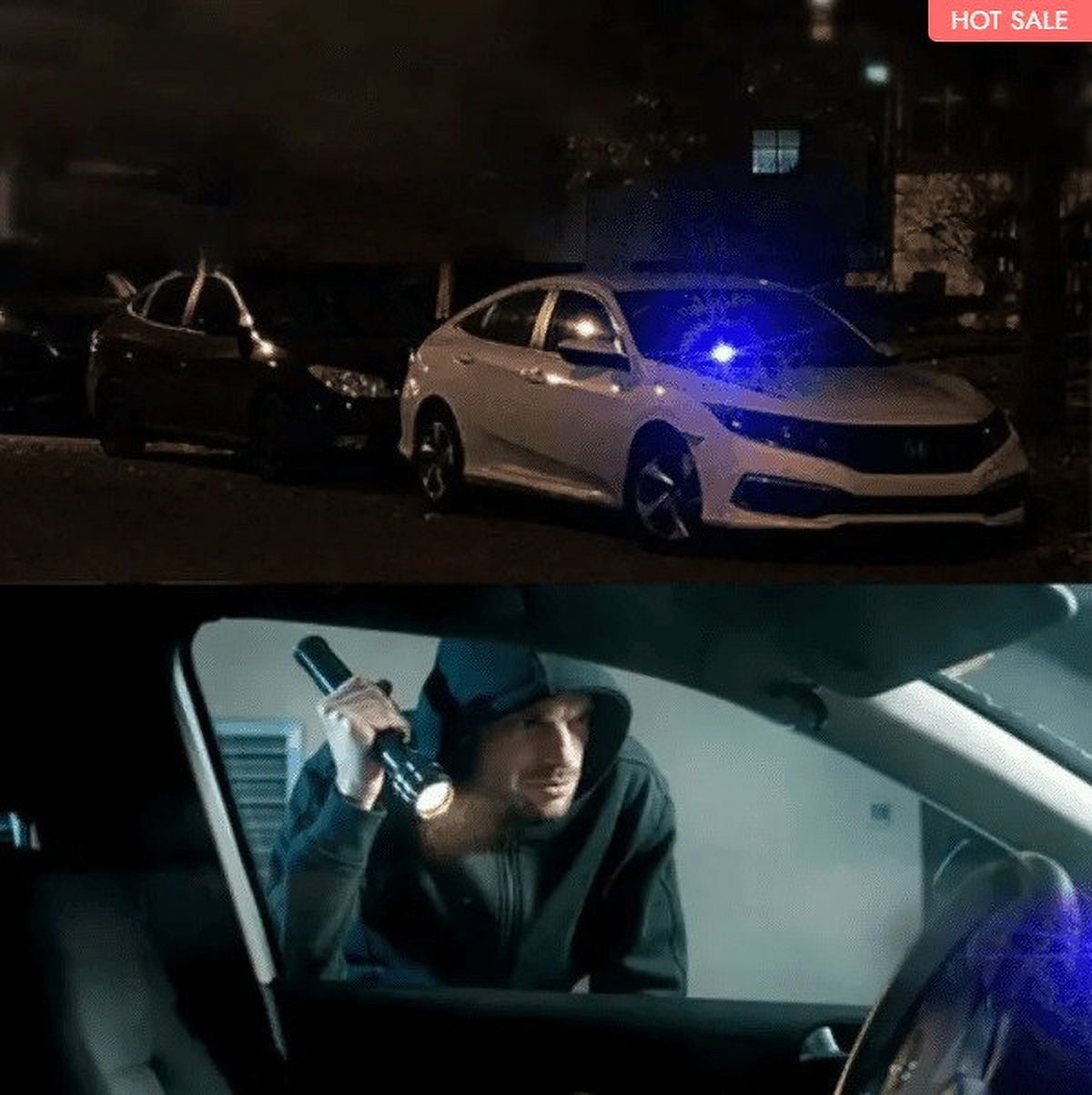 Solar-Powered Car Security Light, a motion-activated lifelike dummy ...