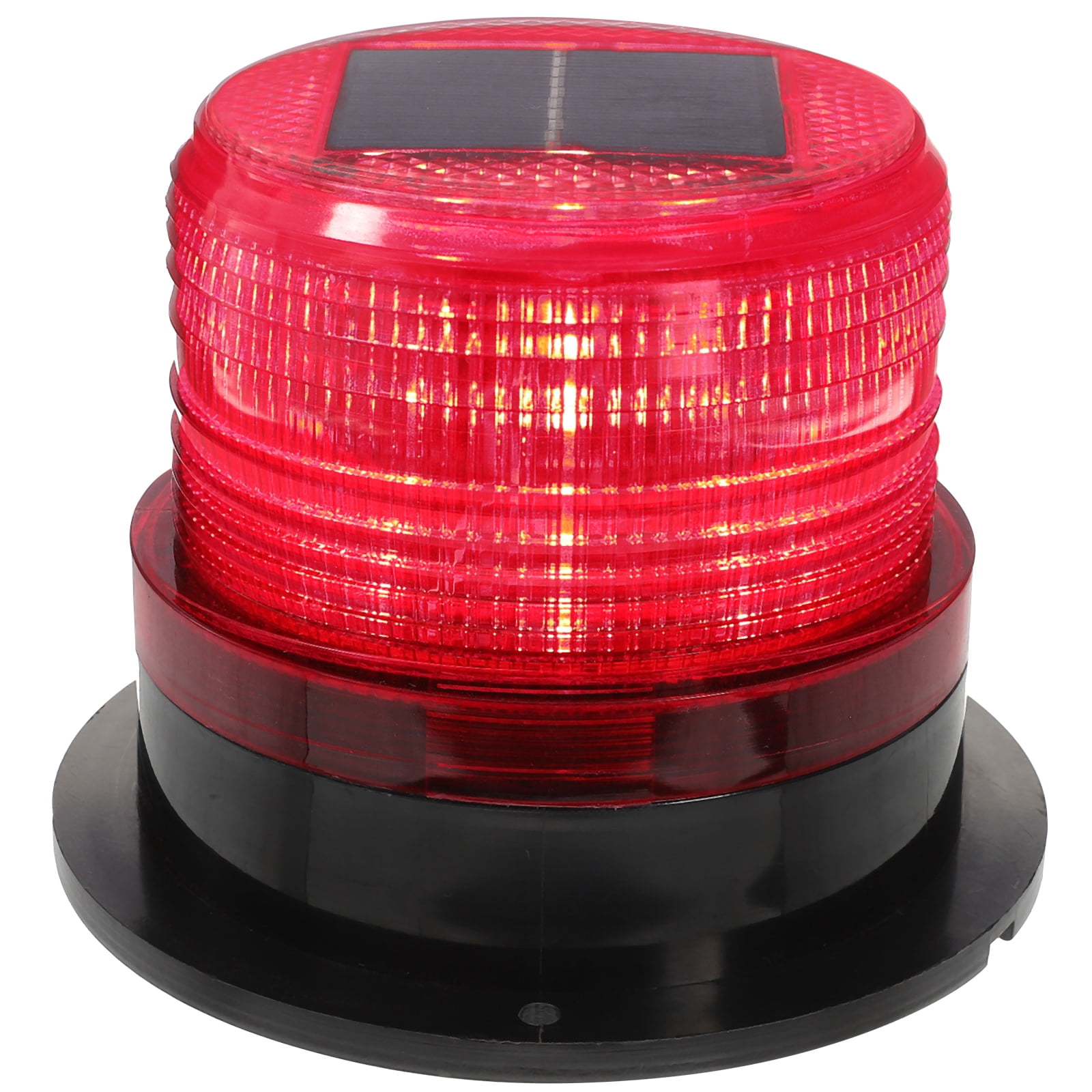 Durable Solar Powered LED Strobe Light for Car with Magnetic Base Black ...