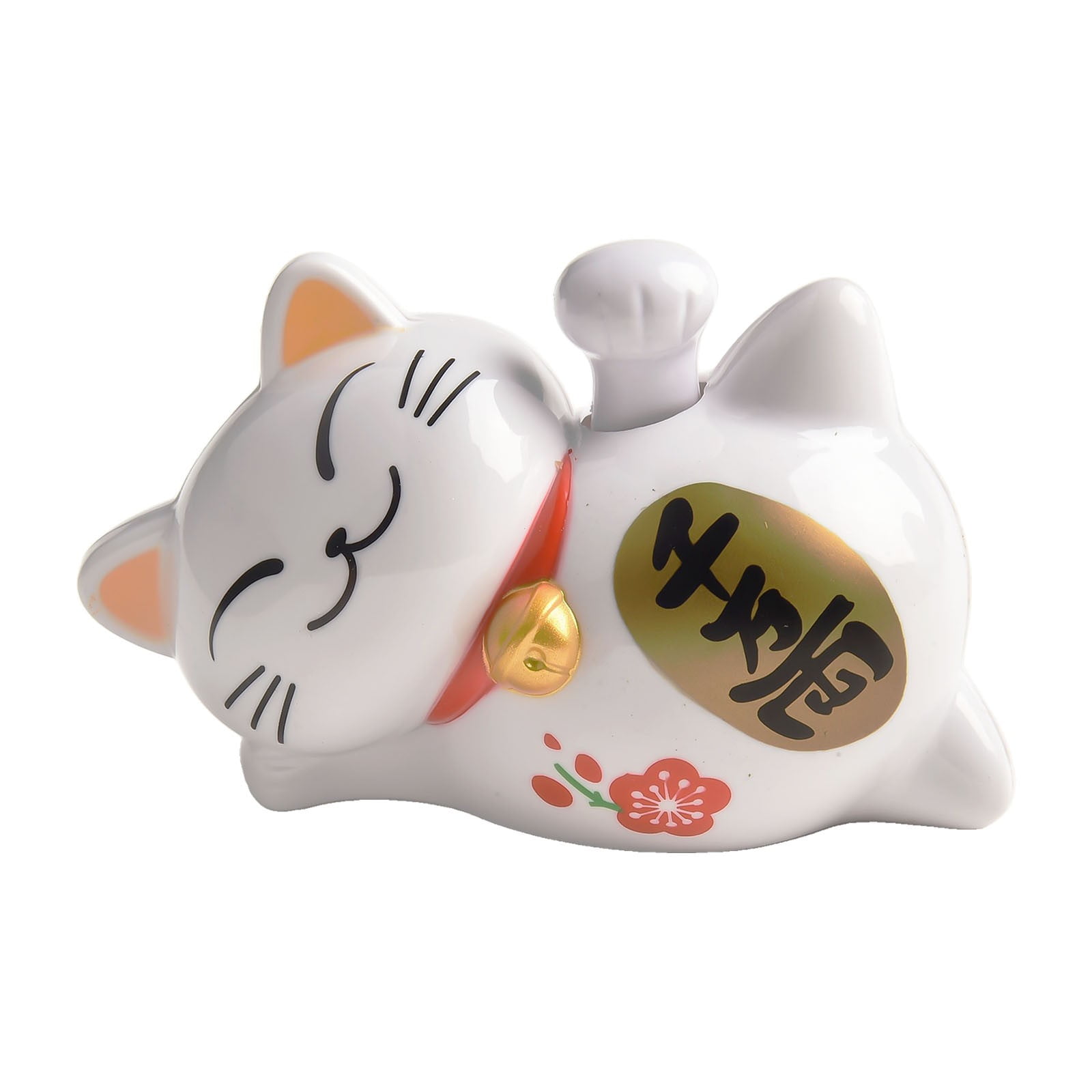 Solar Powered Chinese Lucky Waving Cat Welcoming Maneki Neko Fortune ...
