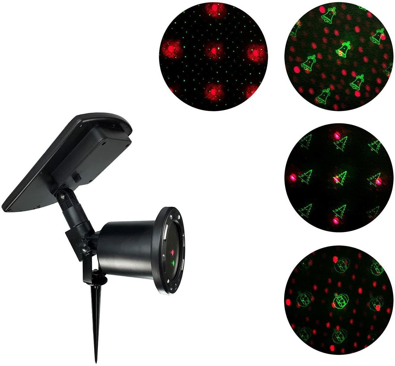 Solar Powered Christmas LED Light Projector Outdoor Decor Wireless ...