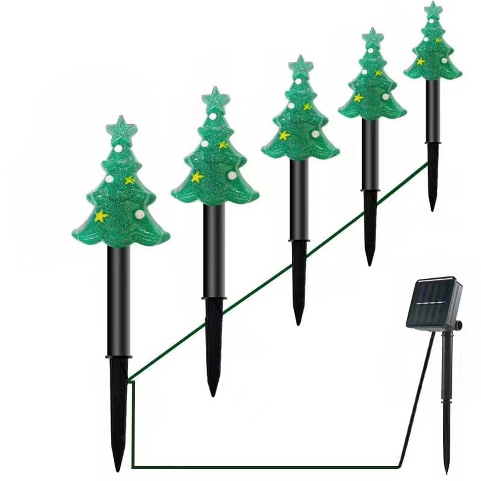 Solar Powered Christmas Tree Stake Light, Led For Yard Garden, Auto On ...
