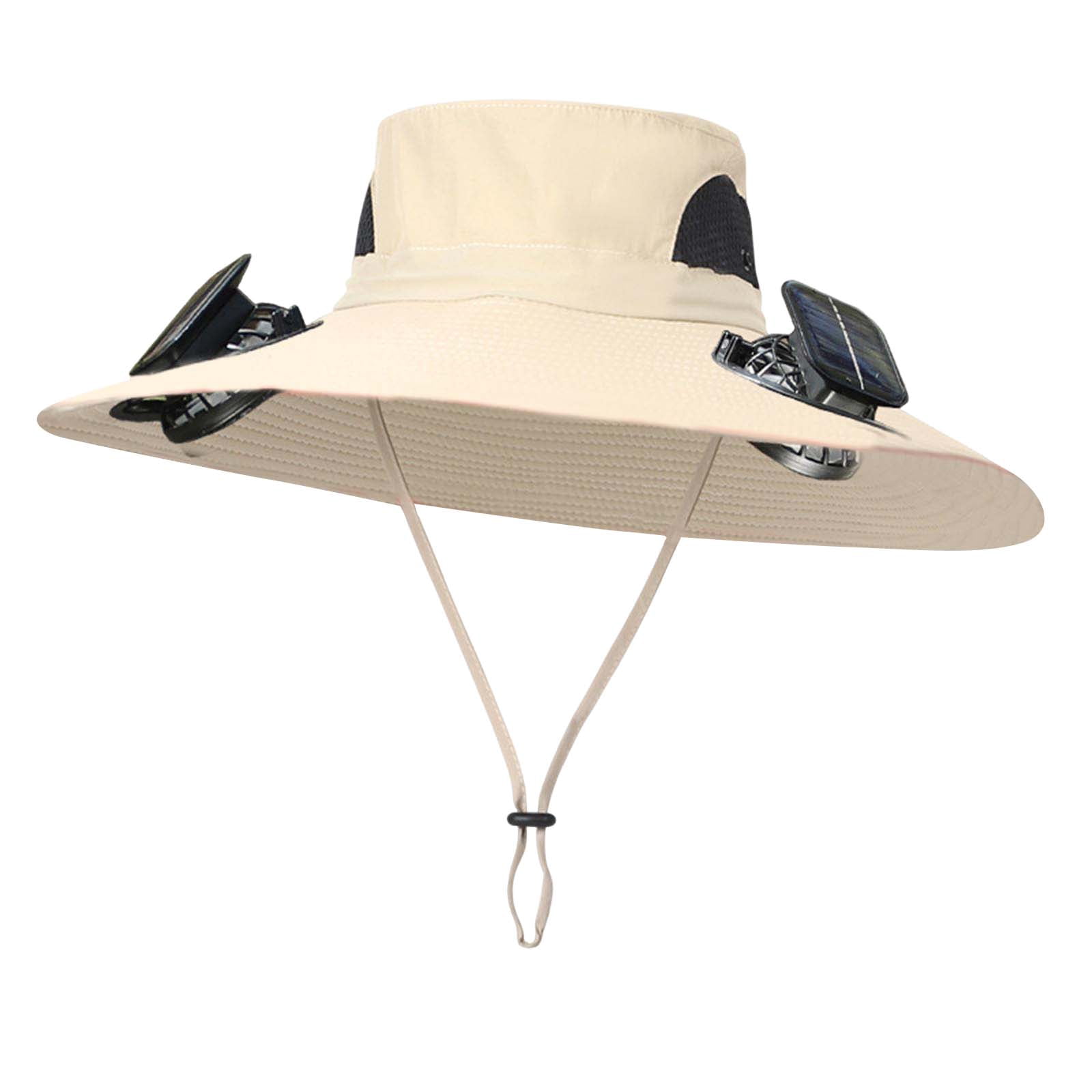 Solar Powered Cooling Hat for Men Rechargeable USB Fan with Wide Brim ...