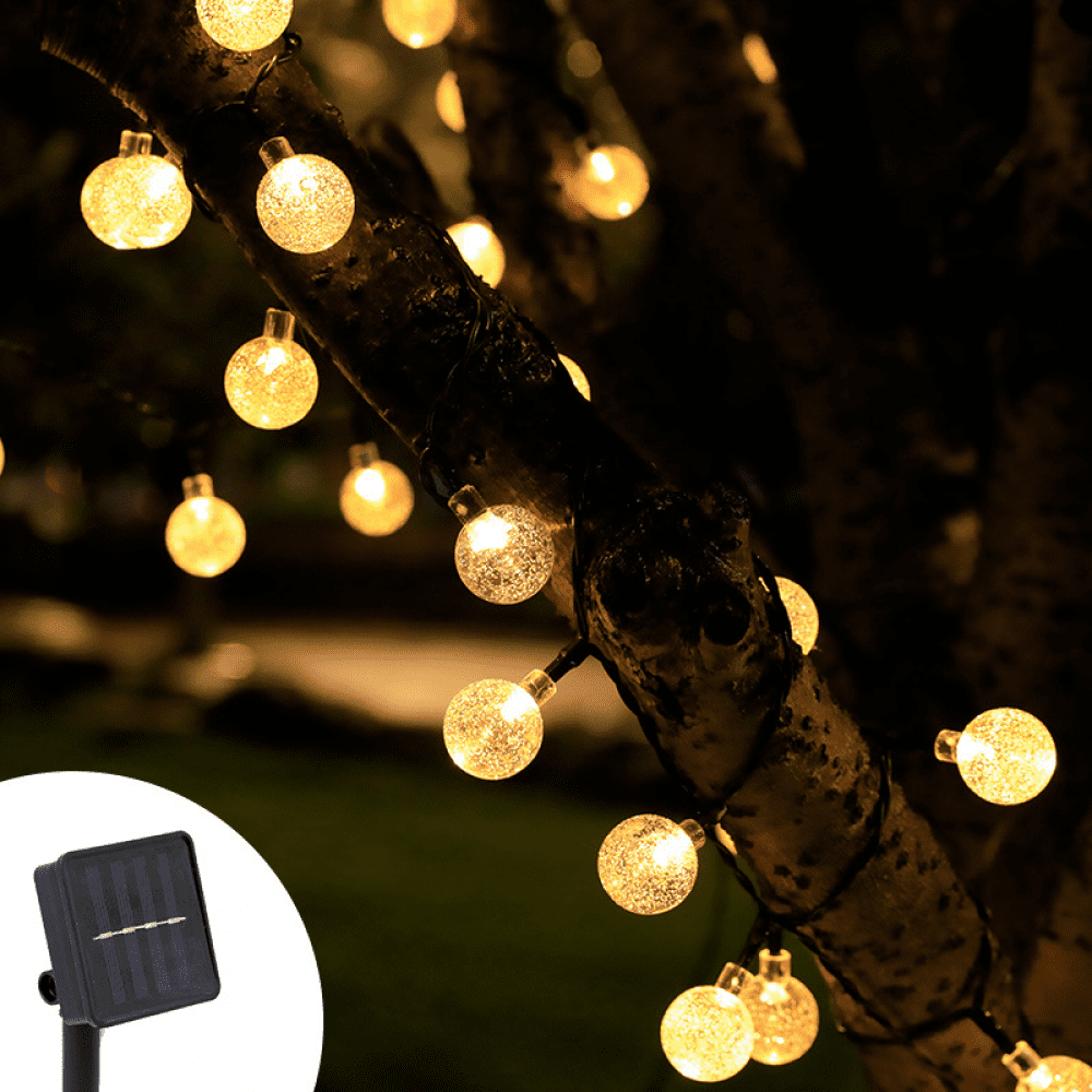 Solar-Powered Courtyard Balcony Lamp Wedding Party Decoration 12m 100 ...