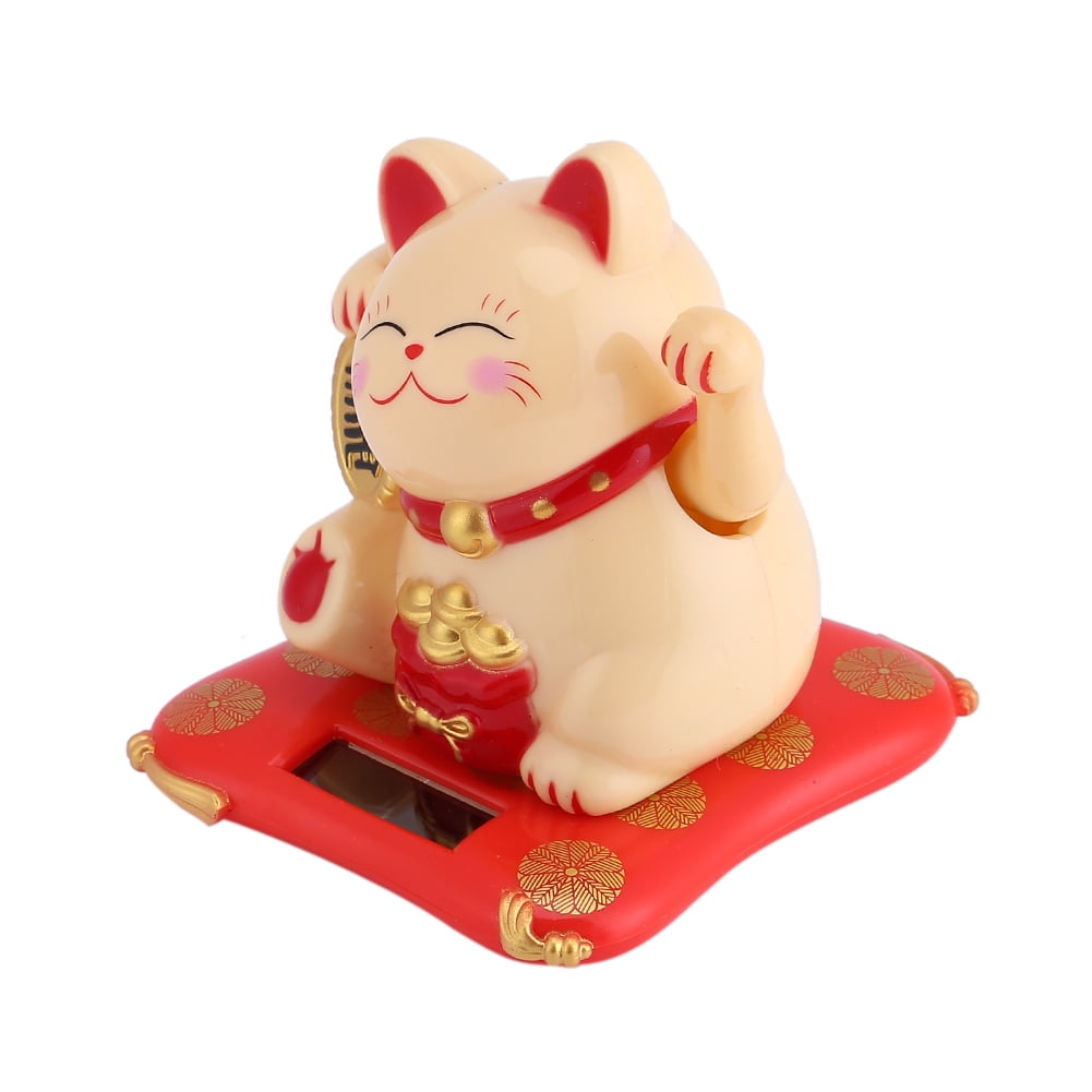 Solar Powered Cute Waving Cat Good Luck Wealth Welcoming Cats Home ...