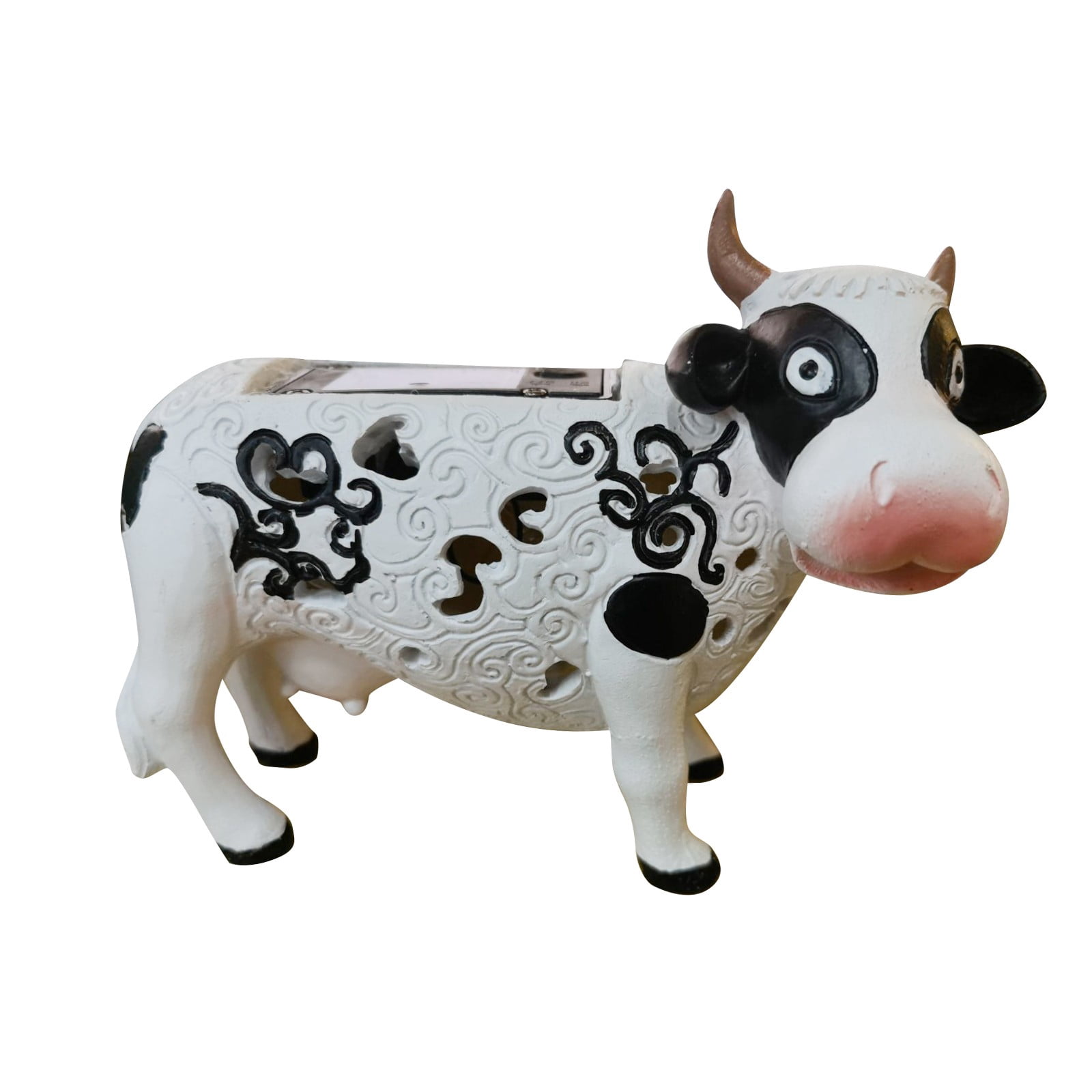 Solar Powered Daisy Cow Garden Light - Color Changing LED Outdoor Decor ...