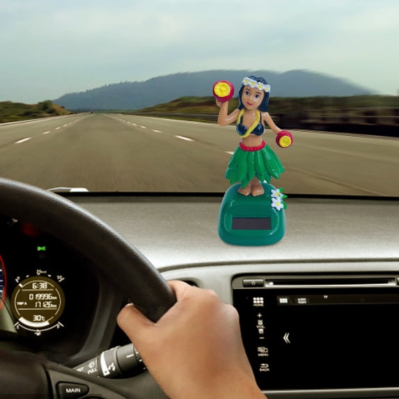 Solar Powered Dancing Doll Car Decoration Moving Figure Accessory for ...