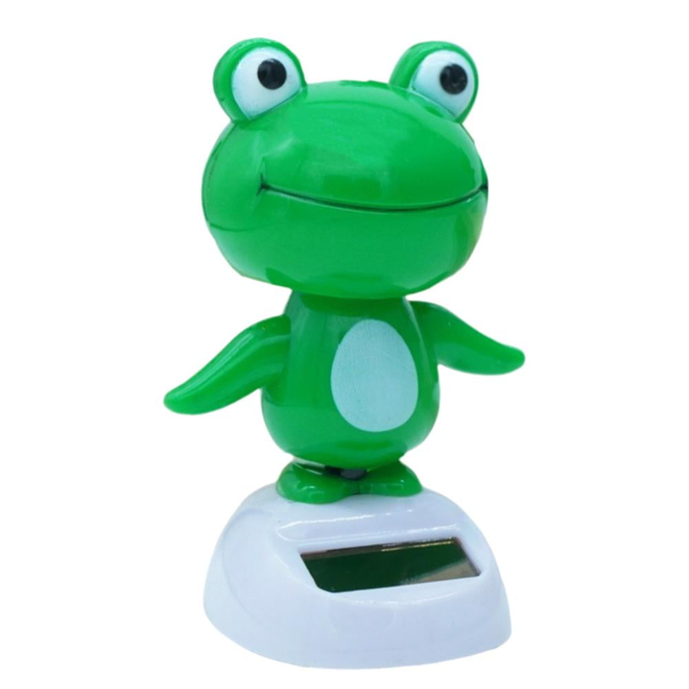Solar Powered Dancing Frog Car Dashboard Decoration Shake Head Frog ...