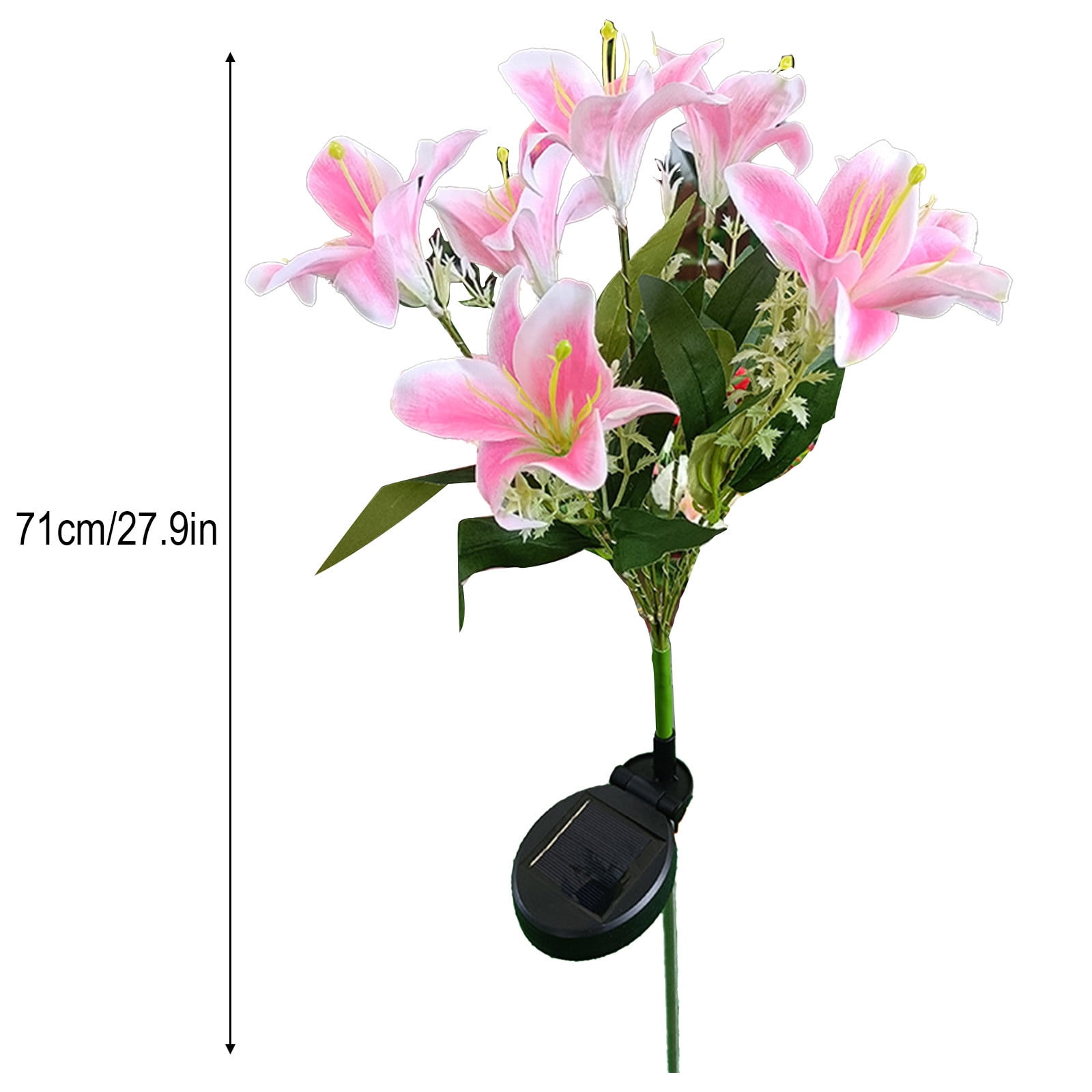 Solar Powered Decorative Rose Garden Stake Lights Waterproof Realistic ...