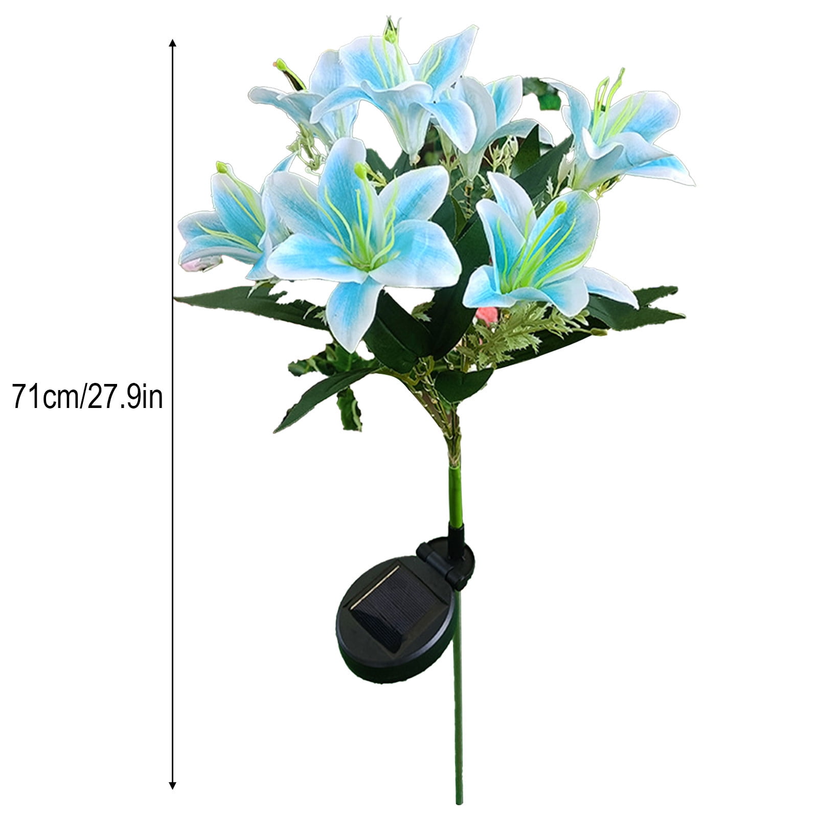 Solar Powered Decorative Rose Garden Stake Lights Waterproof Realistic ...