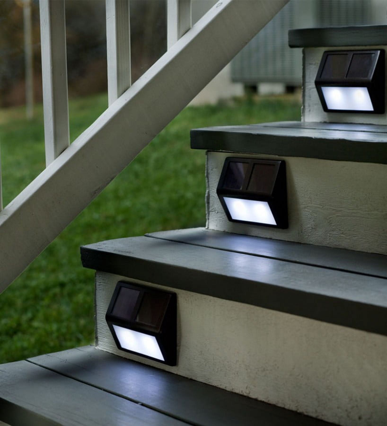Solar Powered Durable Step Lights, Set of 4, Bronze - Walmart.com
