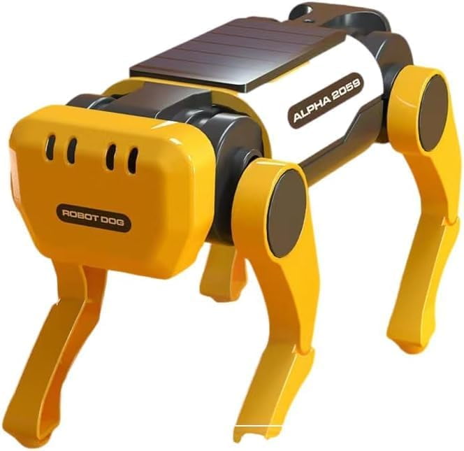 Solar-Powered Electric Robot Dog That can Walk in The Sun Assembled Toy ...