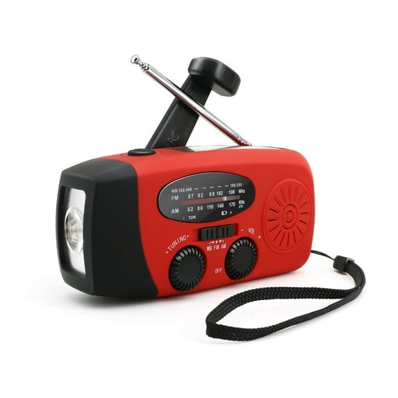 Solar Powered Emerncy Radio, Multi-Function Hand Crank Portable FM ...
