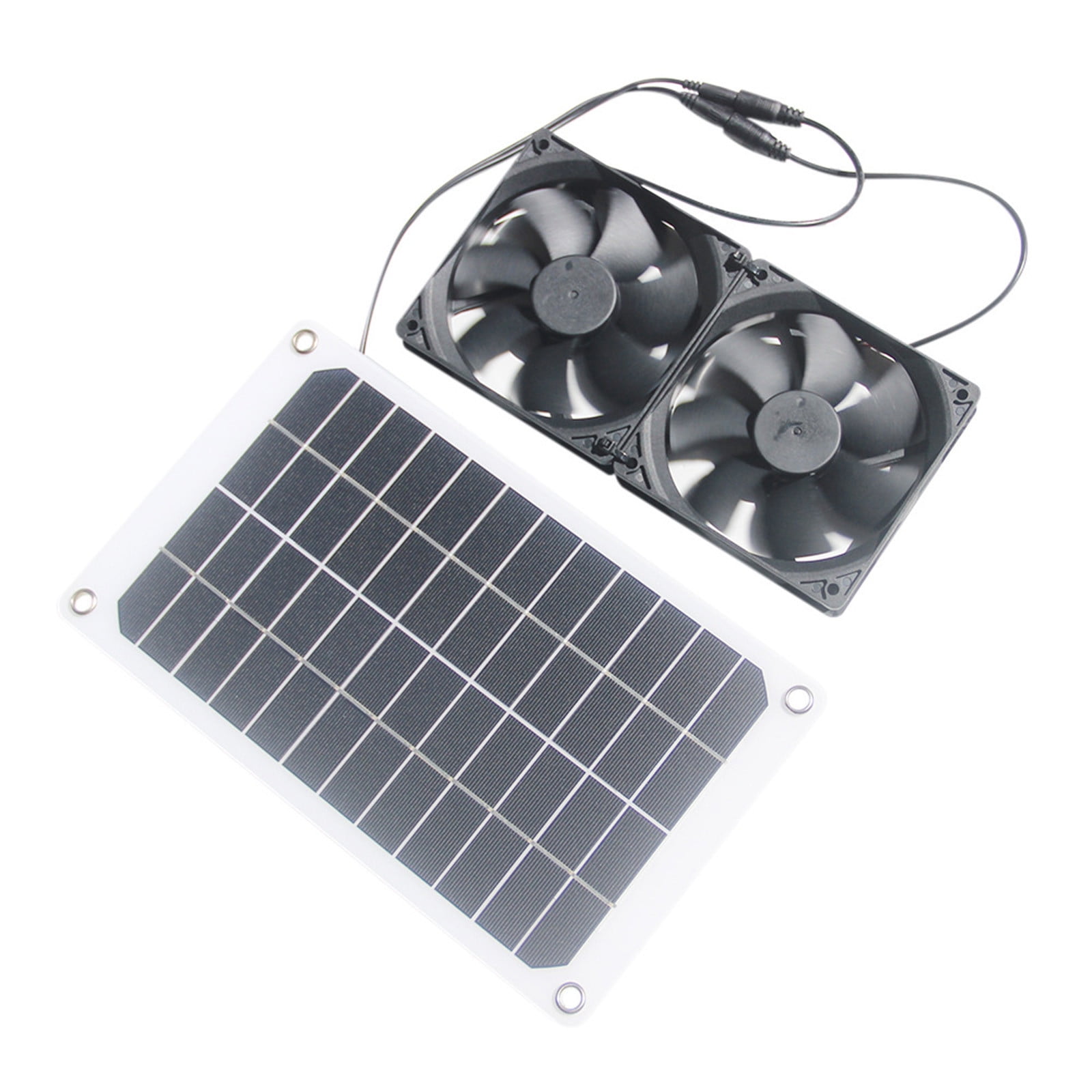Solar Powered Exhaust Fan 10W 12V Portable Panel Dual Ventilation ...