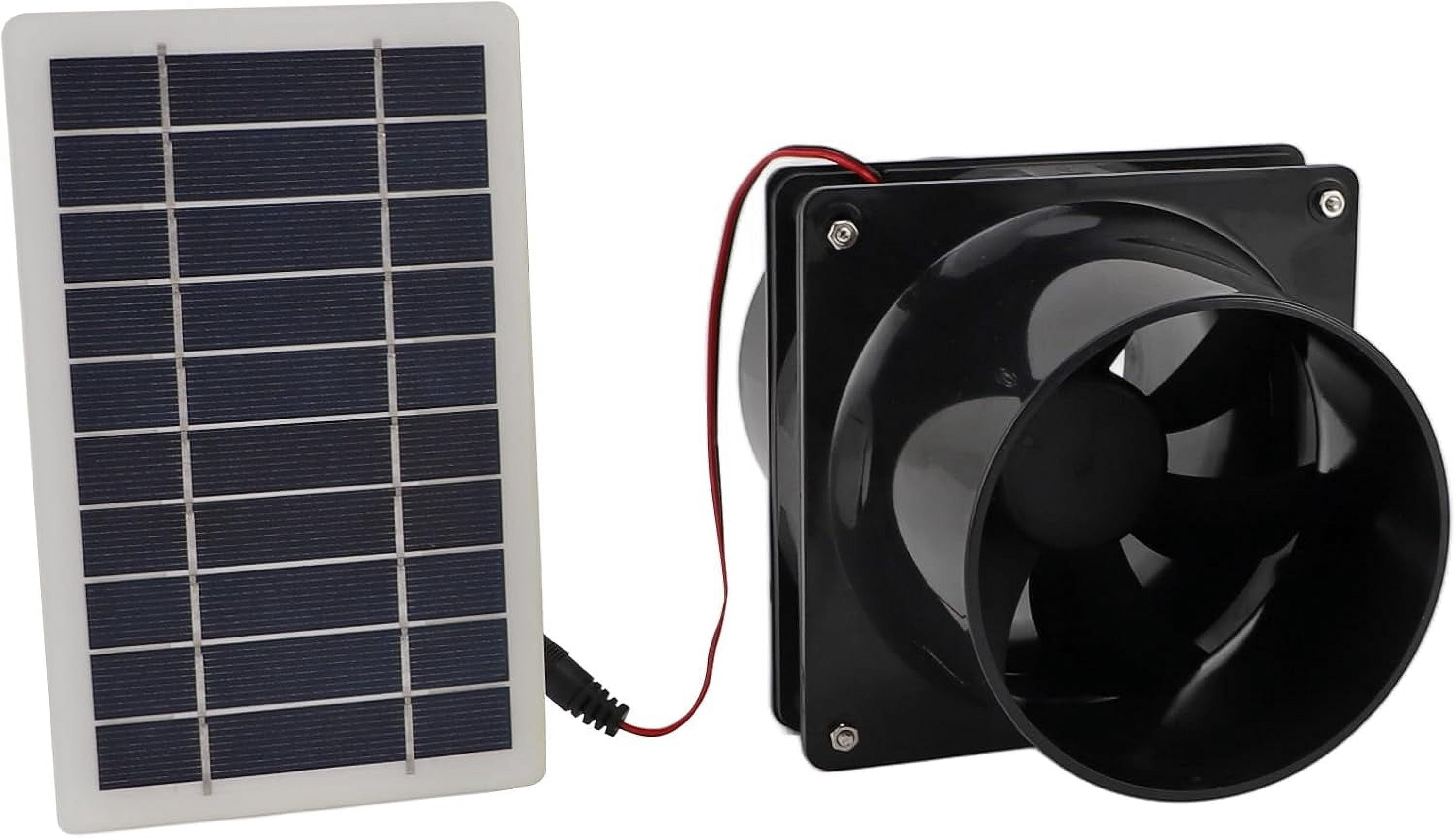 Solar Powered Exhaust Fan for Round Pipe, 10W 12V Solar Panel ...