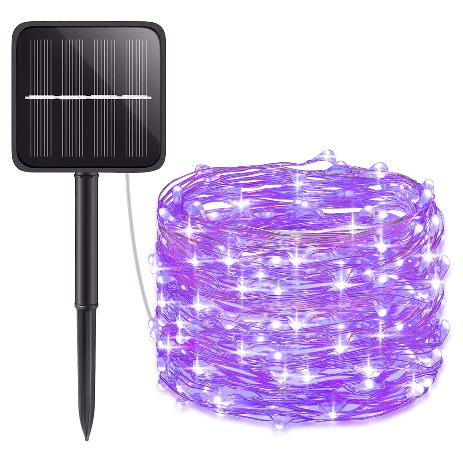 Solar Powered Fairy String Lights, 33Feet 100 LED Copper Wire Lights ...