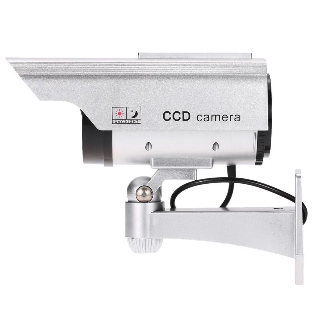 Solar Powered Security Camera, Shape Surveillance Camera with Red LED ...