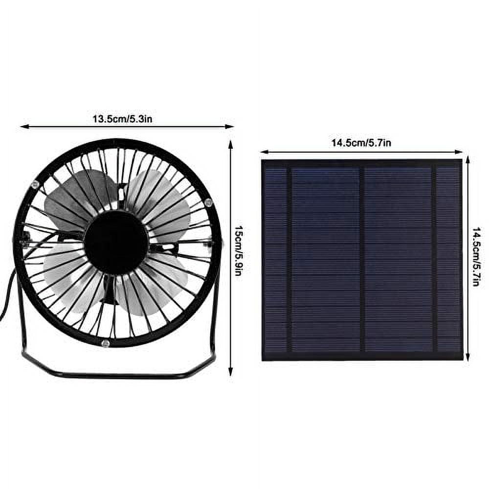 Solar Powered Fan, 5W Cooling Fan with Mini Solar Panel Mini Ventilator ...