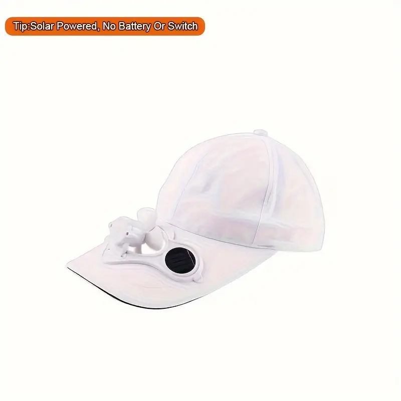 Solar-Powered Fan Cap, Unisex UV Protection Baseball Cap, Adjustable ...