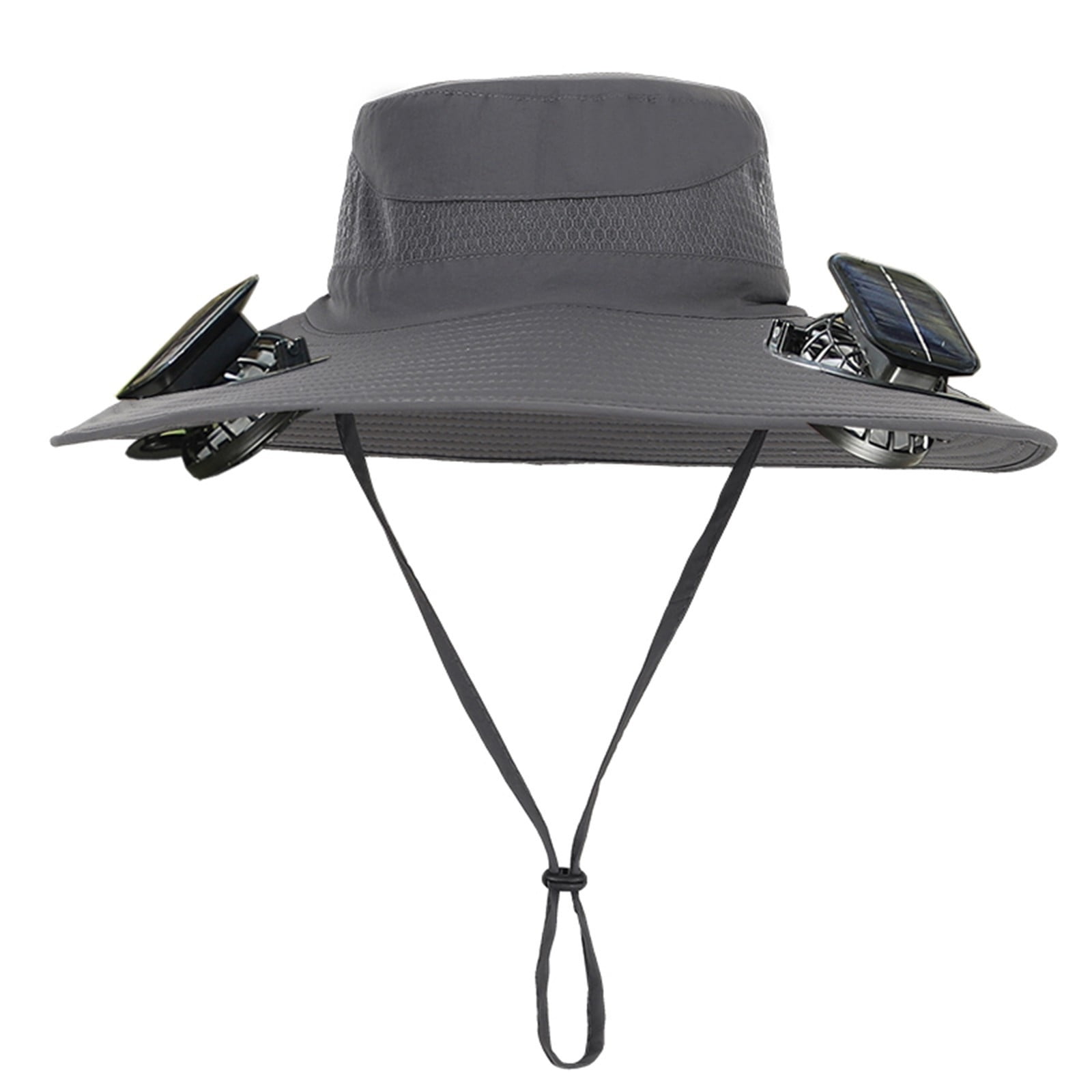 Solar Powered Fan Hat, Camping Hat with 2 Solar Fans, Solar & USB ...
