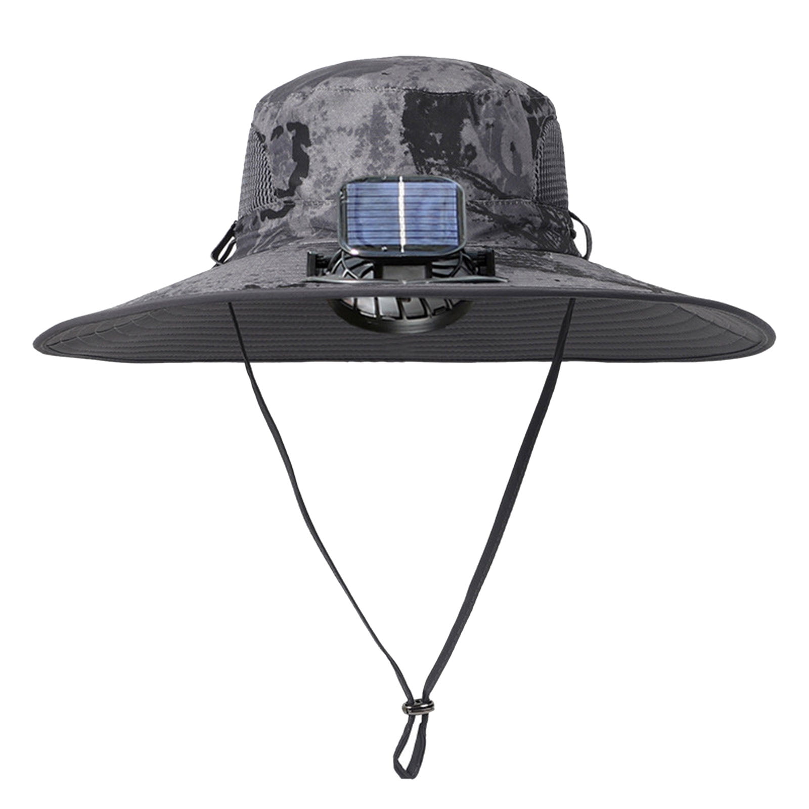 Solar Powered Fan Hat for Men & Women - Wide Brim Sun Hat with Dual USB ...