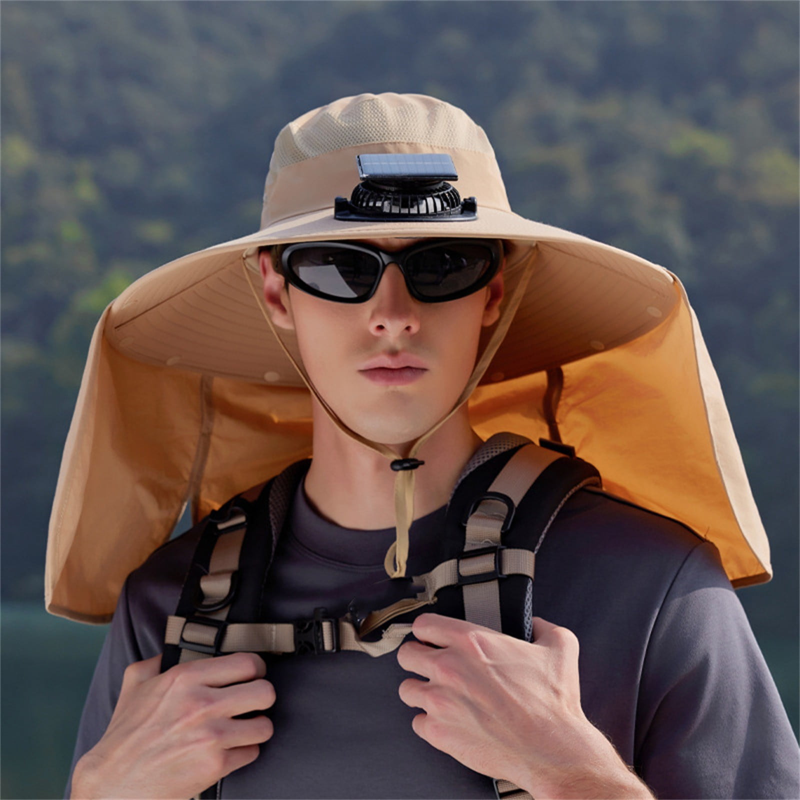 Solar Powered Fan Hat,New Ultralight Solar Fan Sun Hat for Women & Men ...