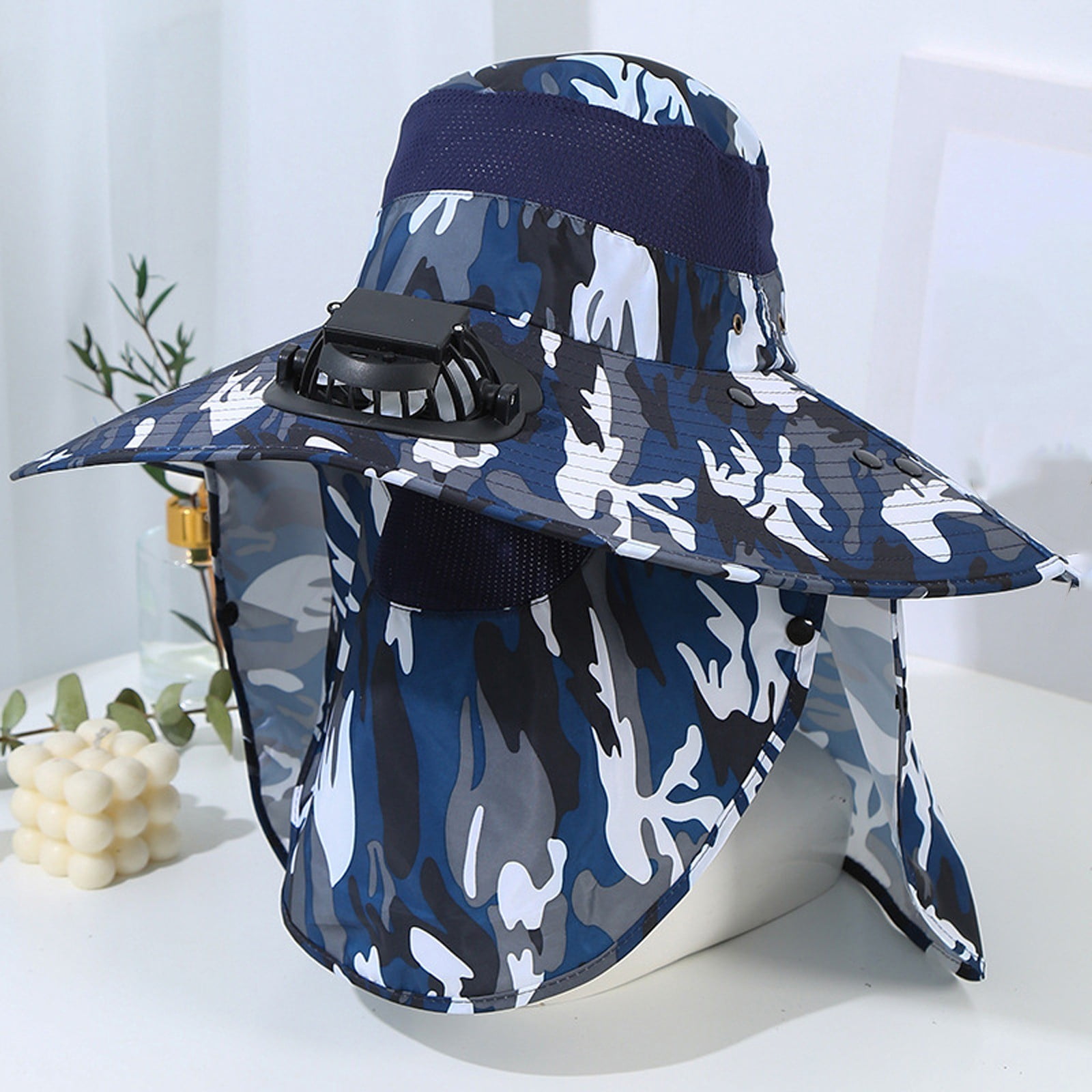 Solar Powered Fan Hat,Outdoor Wide Brimmed Sun Hat With Solar Fans, Sun ...