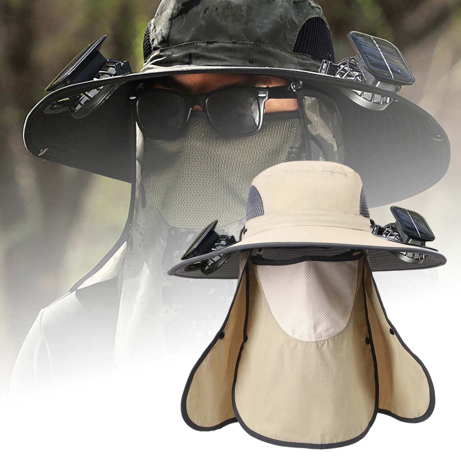 Solar Powered Fan Hat with USB Charging - UPF 50+ Wide Brim Sun Hat for ...
