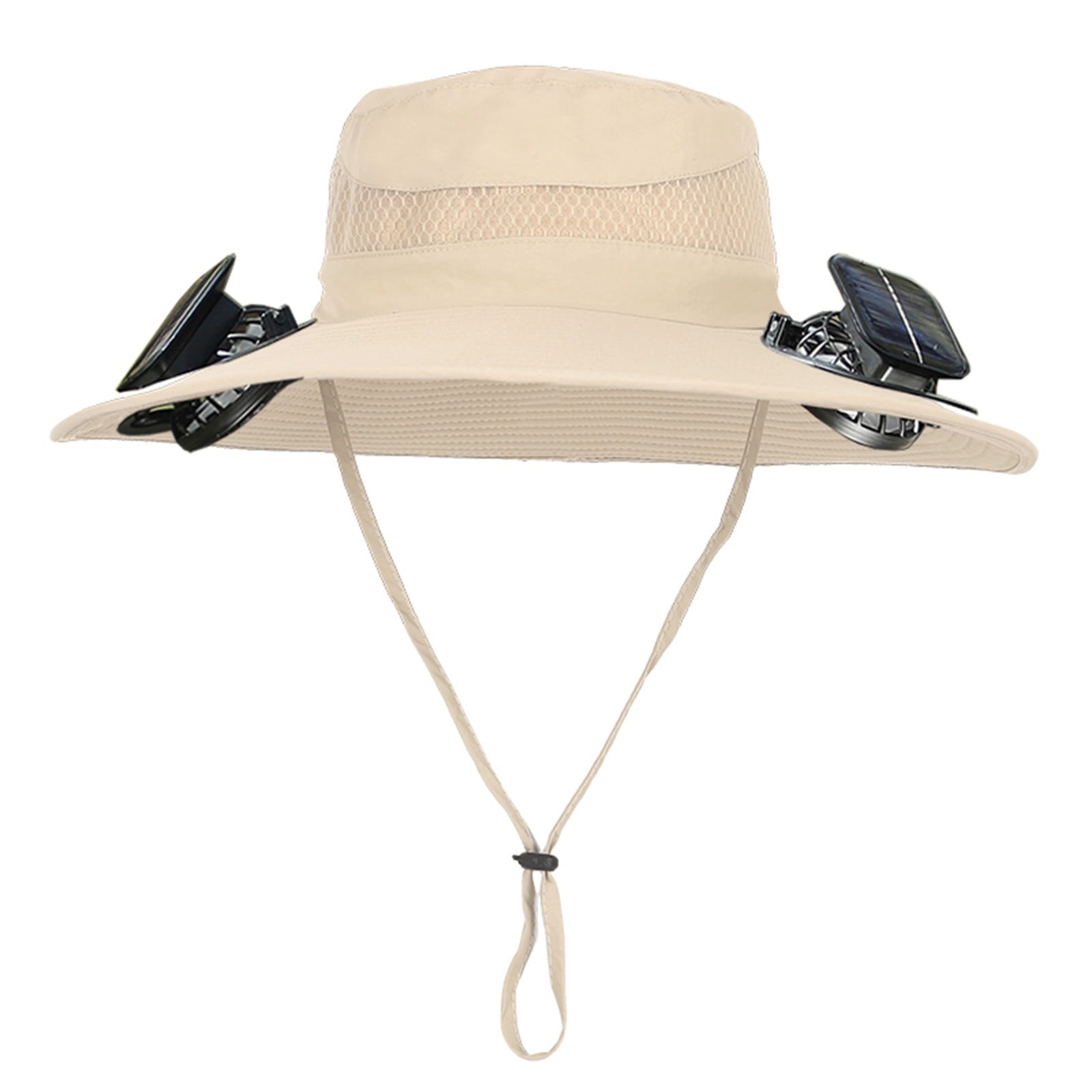 Solar Powered Fan Hat, Wide Brim Solar Fan Hat with 2 Solar Fans, Solar ...